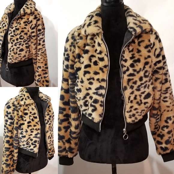 Jackets & Coats | Leopard Faux Fur Bomber Jacket | Poshmark